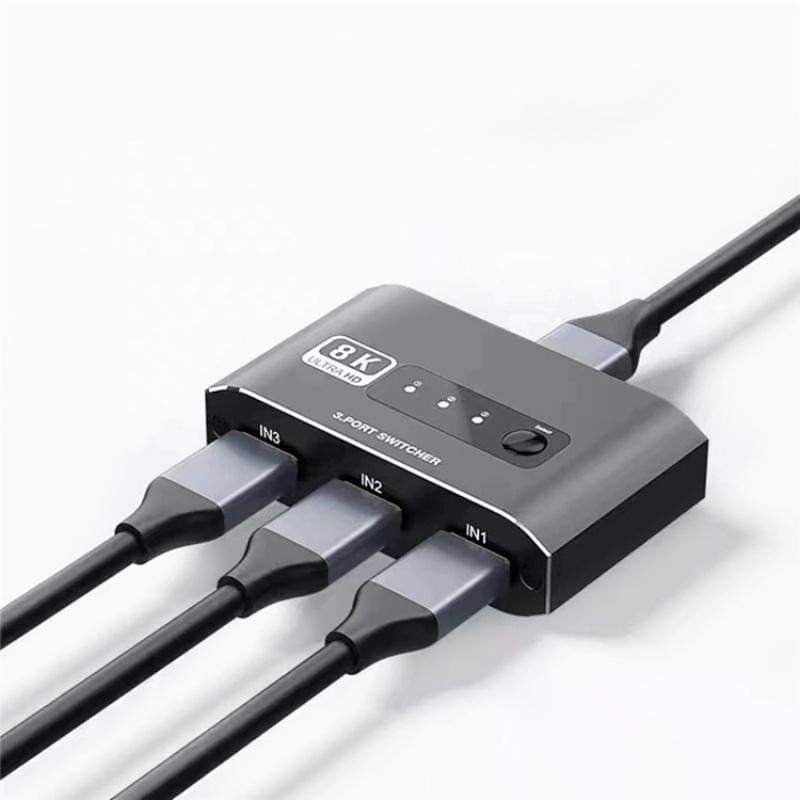 HDMI 8K 60Hz/4K 120Hz 3 Input and 1 Output HDM Switch – RaceCrafts